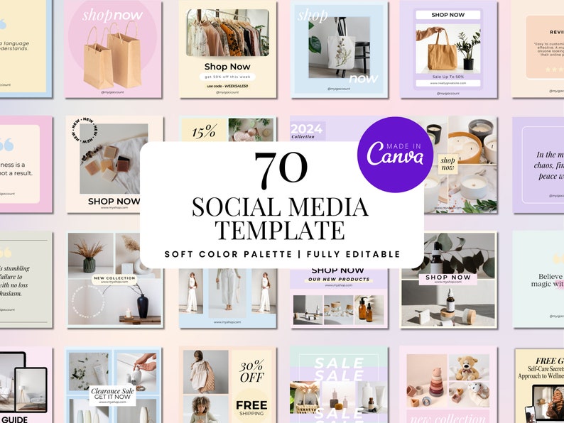 70 Social Media Post Templates Marketing Templates Instagram Engagement ...