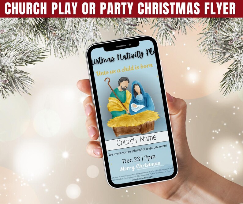 Editable Church Holiday Flyer Bundle| Church Play| Church Events| New ...