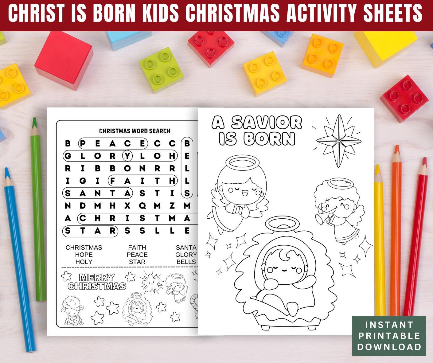 Kids Nativity Christmas Activity Bundle | Classroom Activities and ...