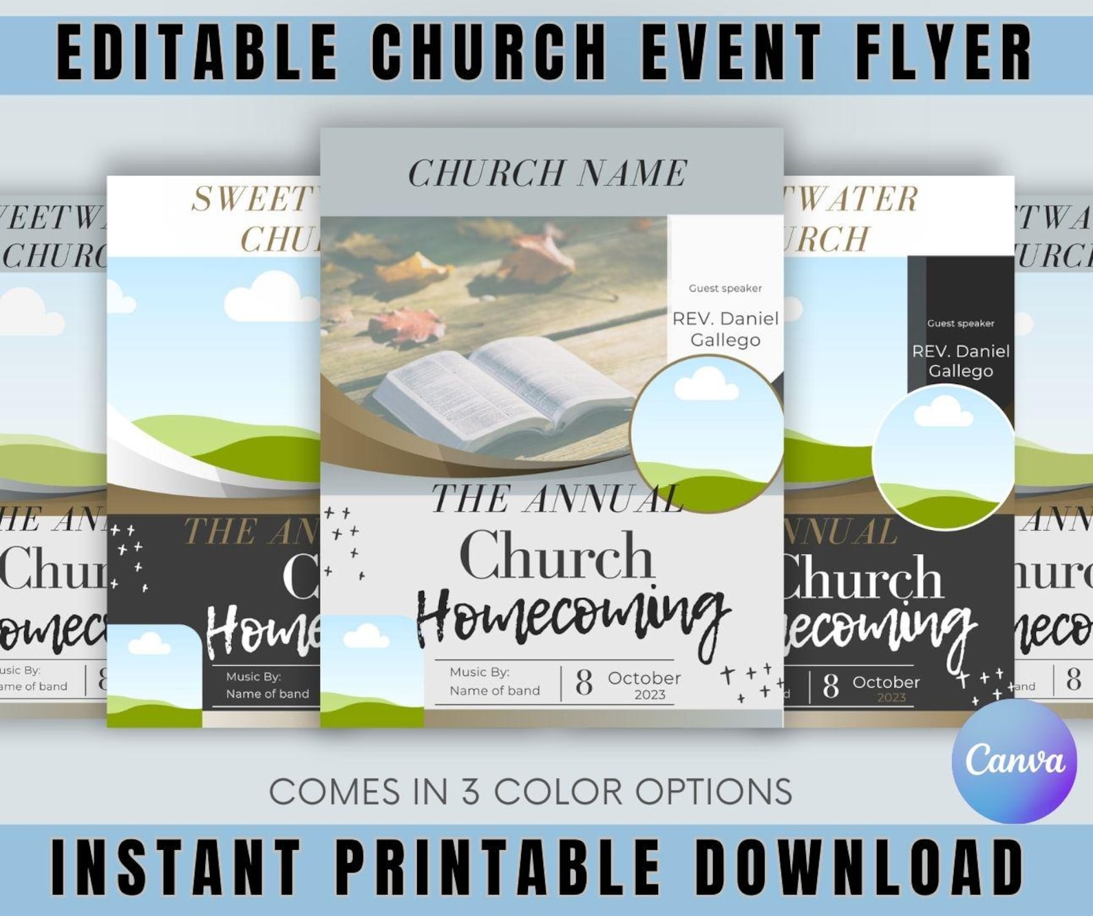 Church Homecoming Flyer| Church Events Flyer | Fall Event Flyer ...