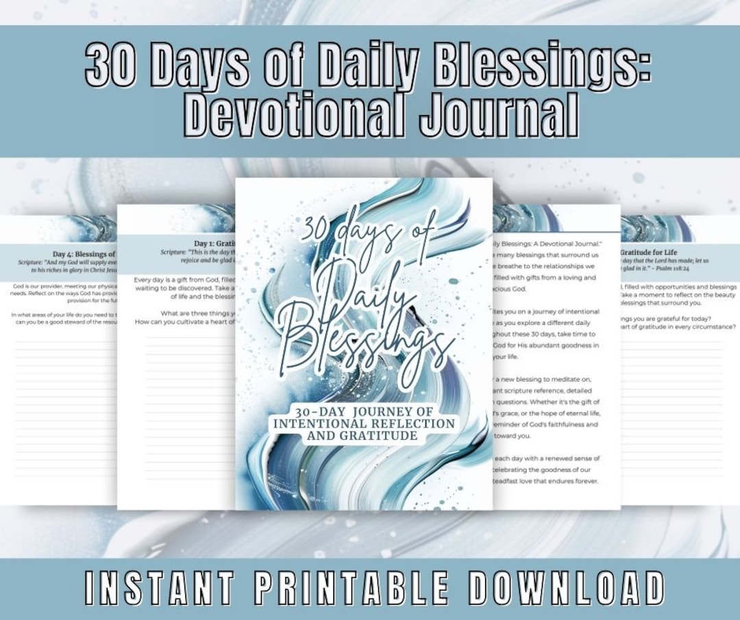 30 Days of Daily Blessings Devotional Journal Printable| Ministry ...