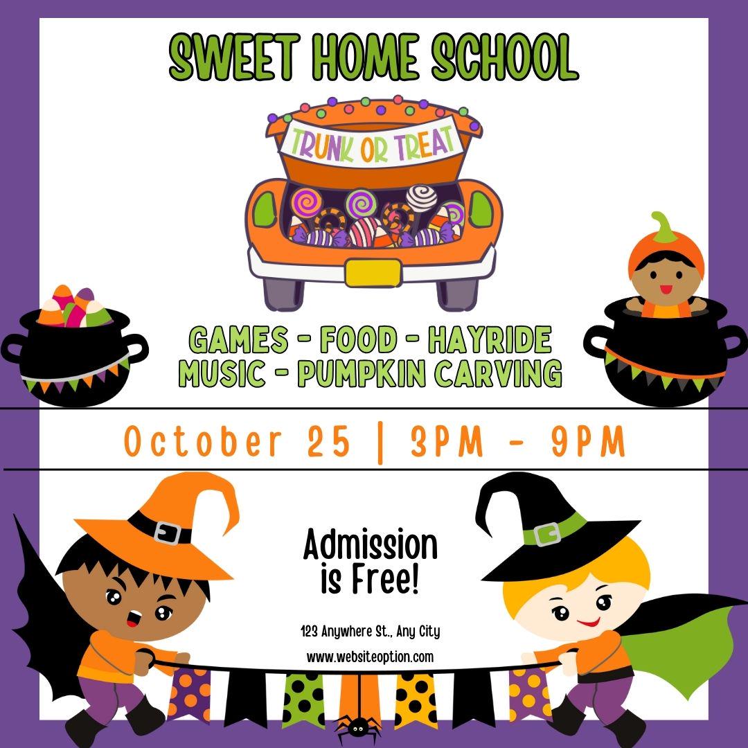 Trunk or Treat Flyer Template | Editable in Canva | Digital Download ...