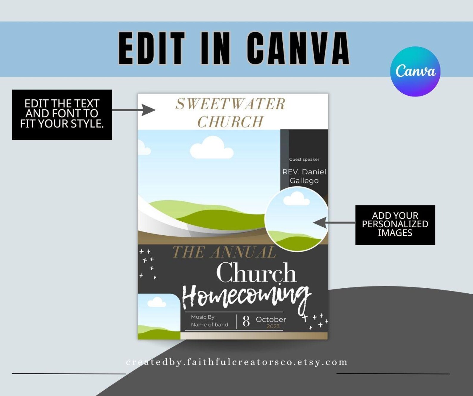 Church Homecoming Flyer| Church Events Flyer | Fall Event Flyer ...