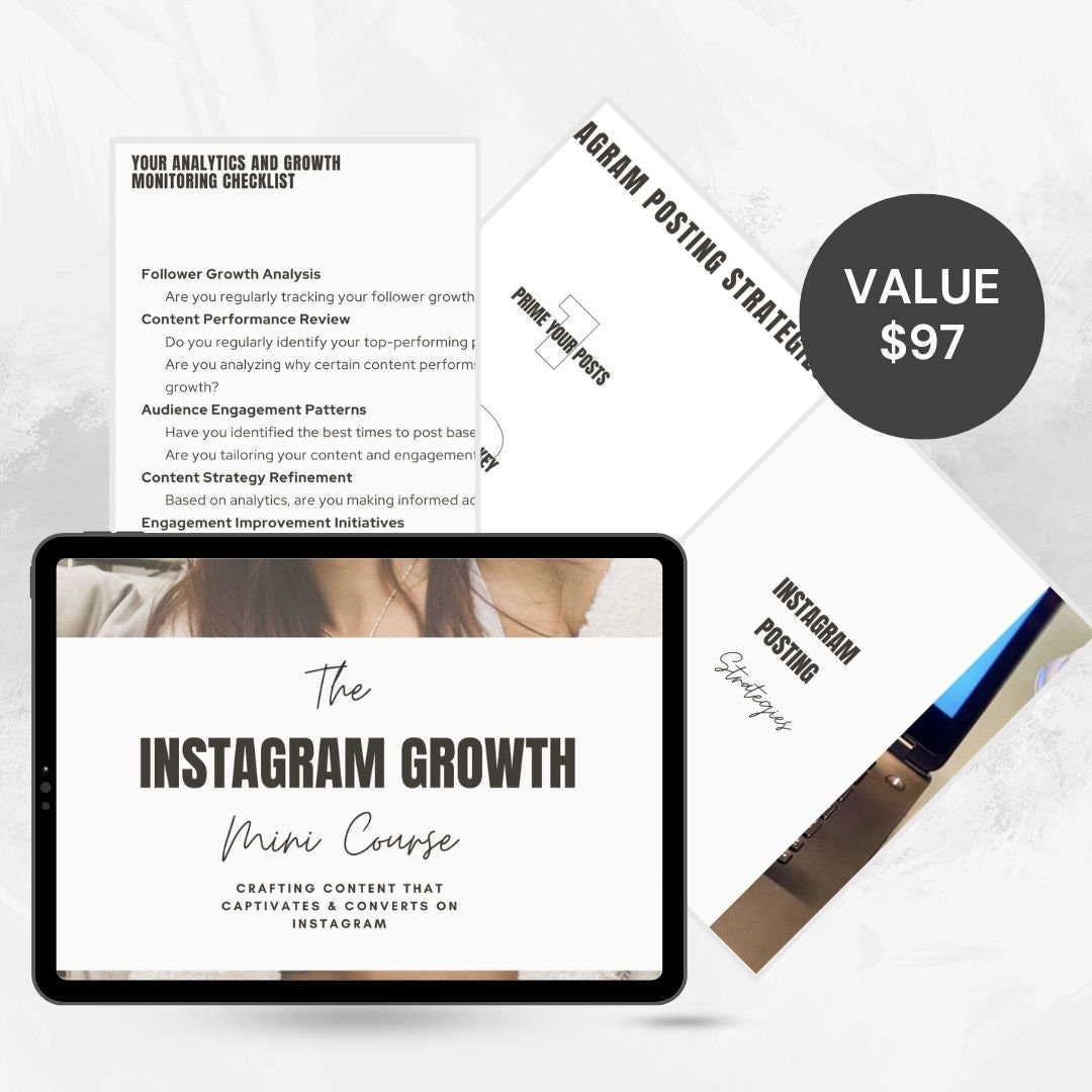 The Mini Instagram Growth Course With MRR/PLR 3 Hour Instagram Game ...