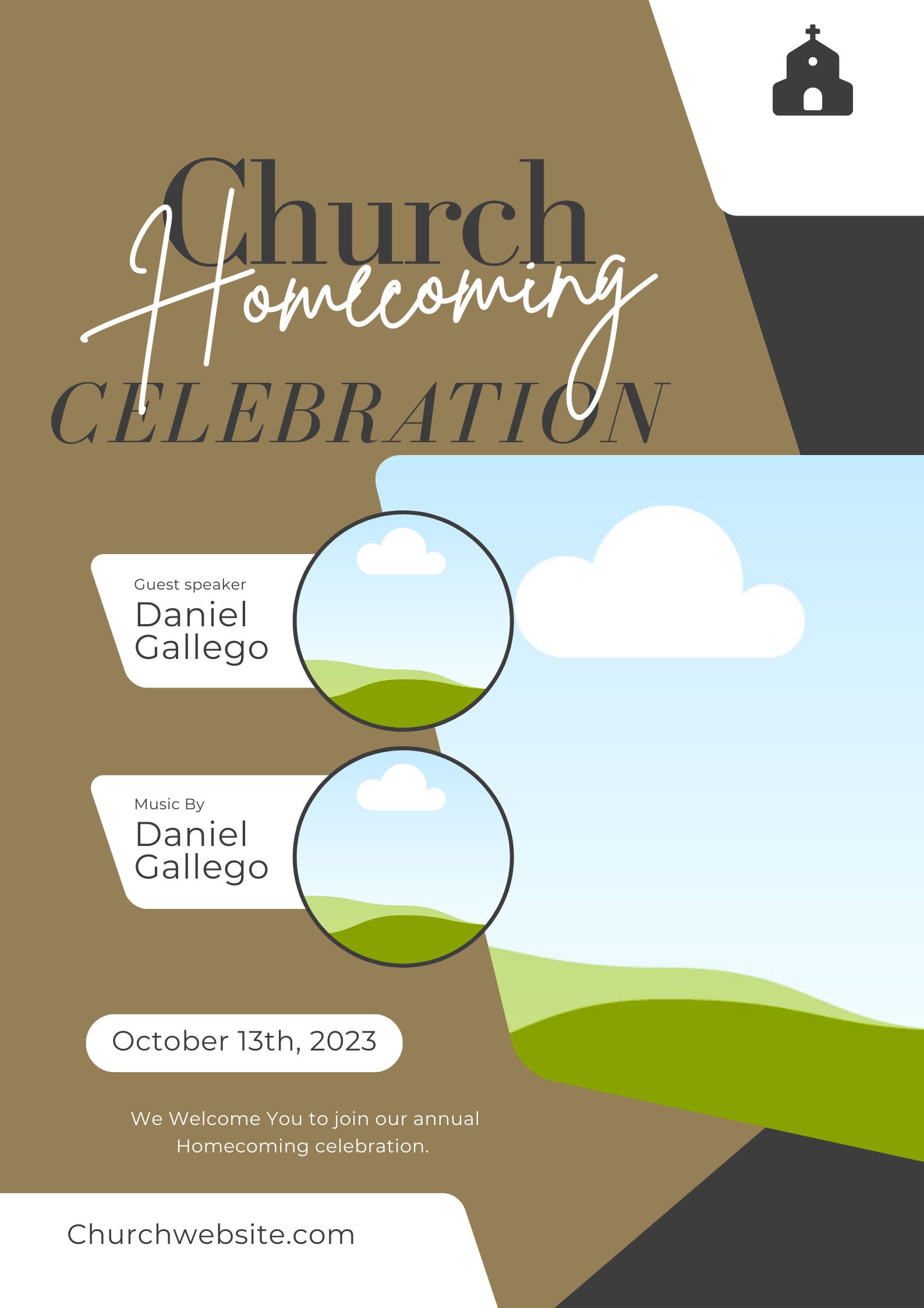Church Homecoming Flyer| Mockup Template| Editable Template | Comes in ...