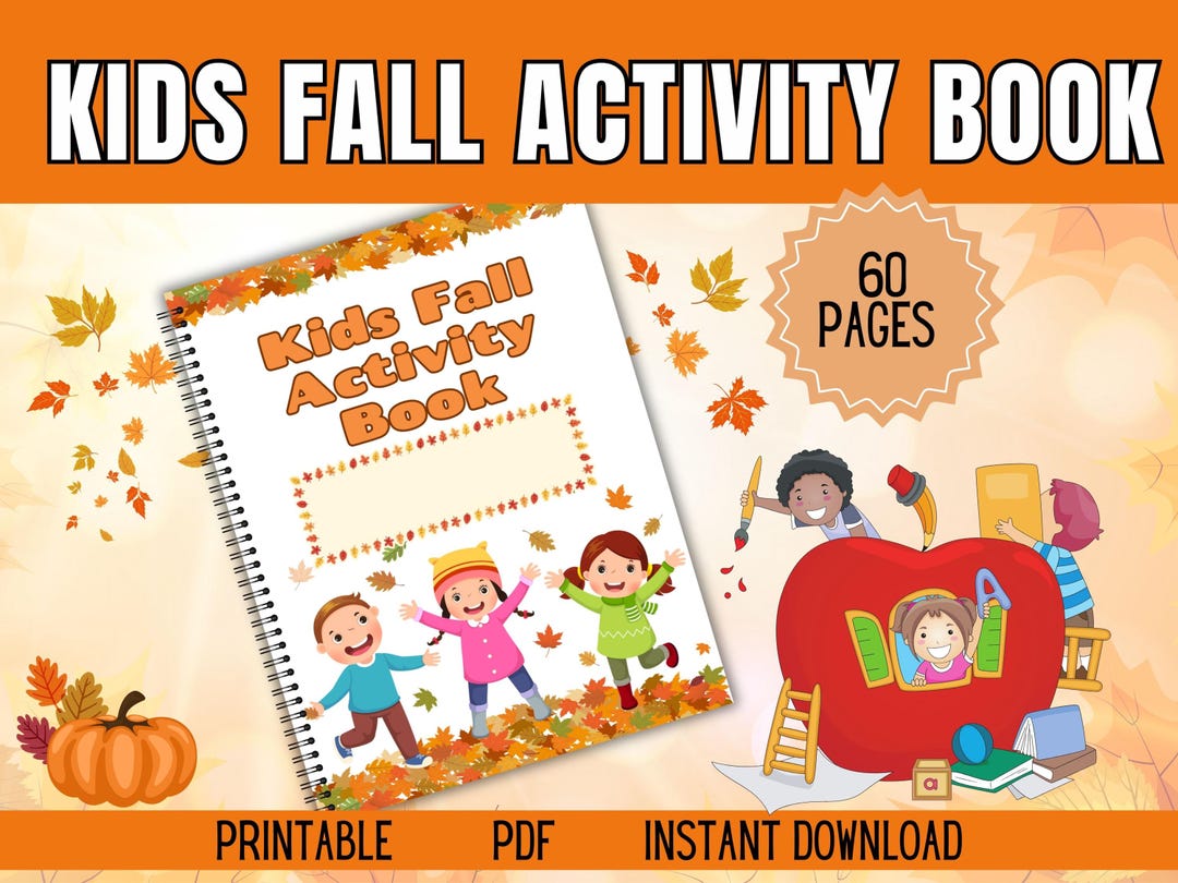 Kids Fall Activity Booklet | Fall Learning Fun for Kids| 60 Pages of ...