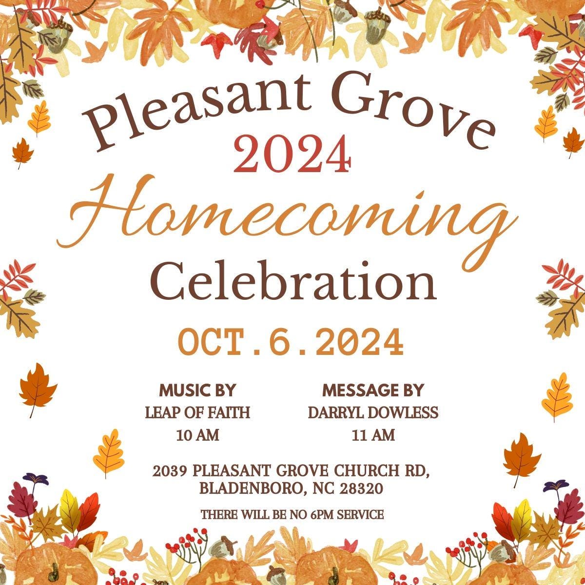 Church Homecoming Flyer Church Events Flyer Fall Event Flyer Plr