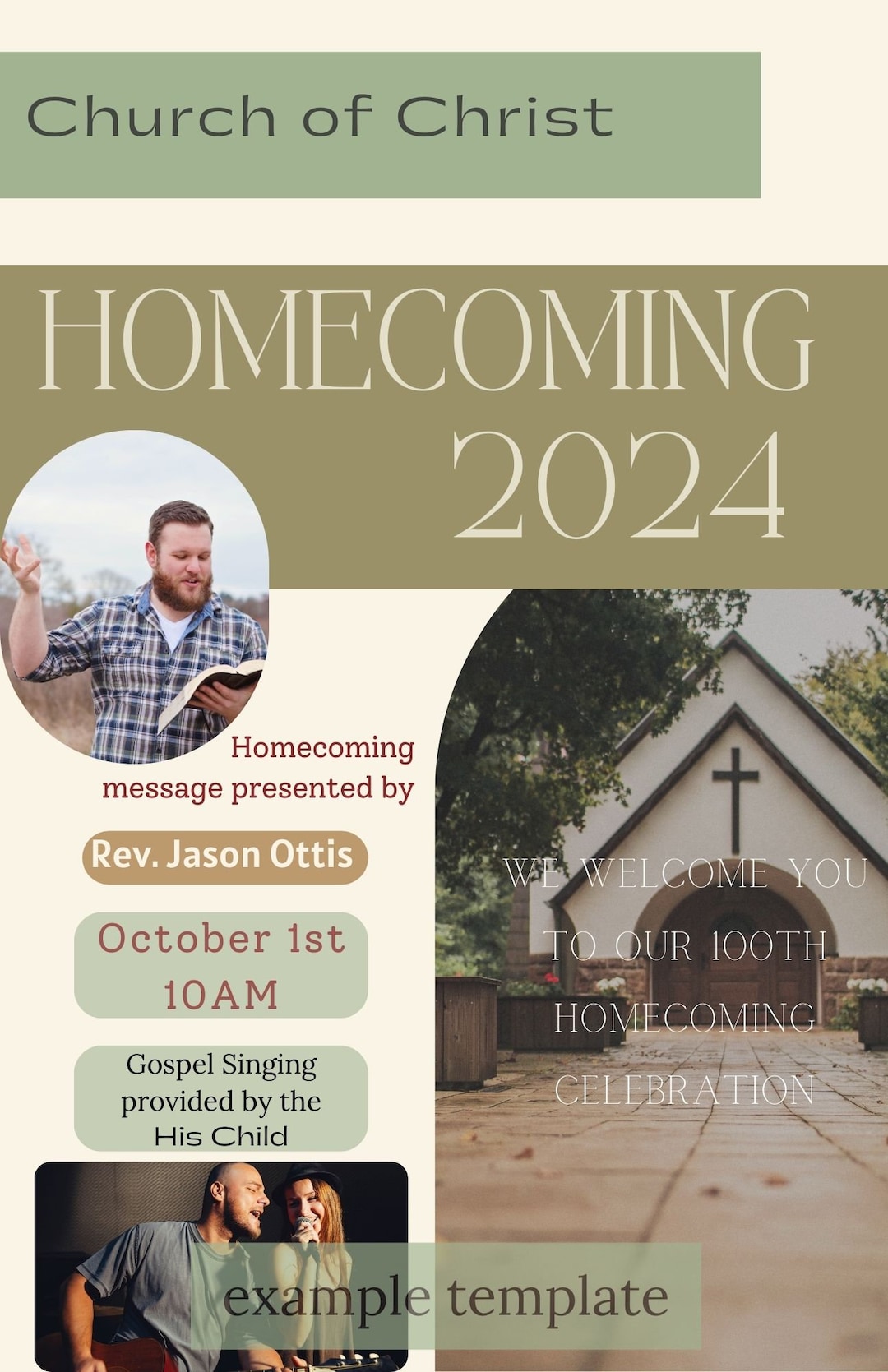 Church Homecoming Flyer| Church Events Flyer | Fall Event Flyer ...
