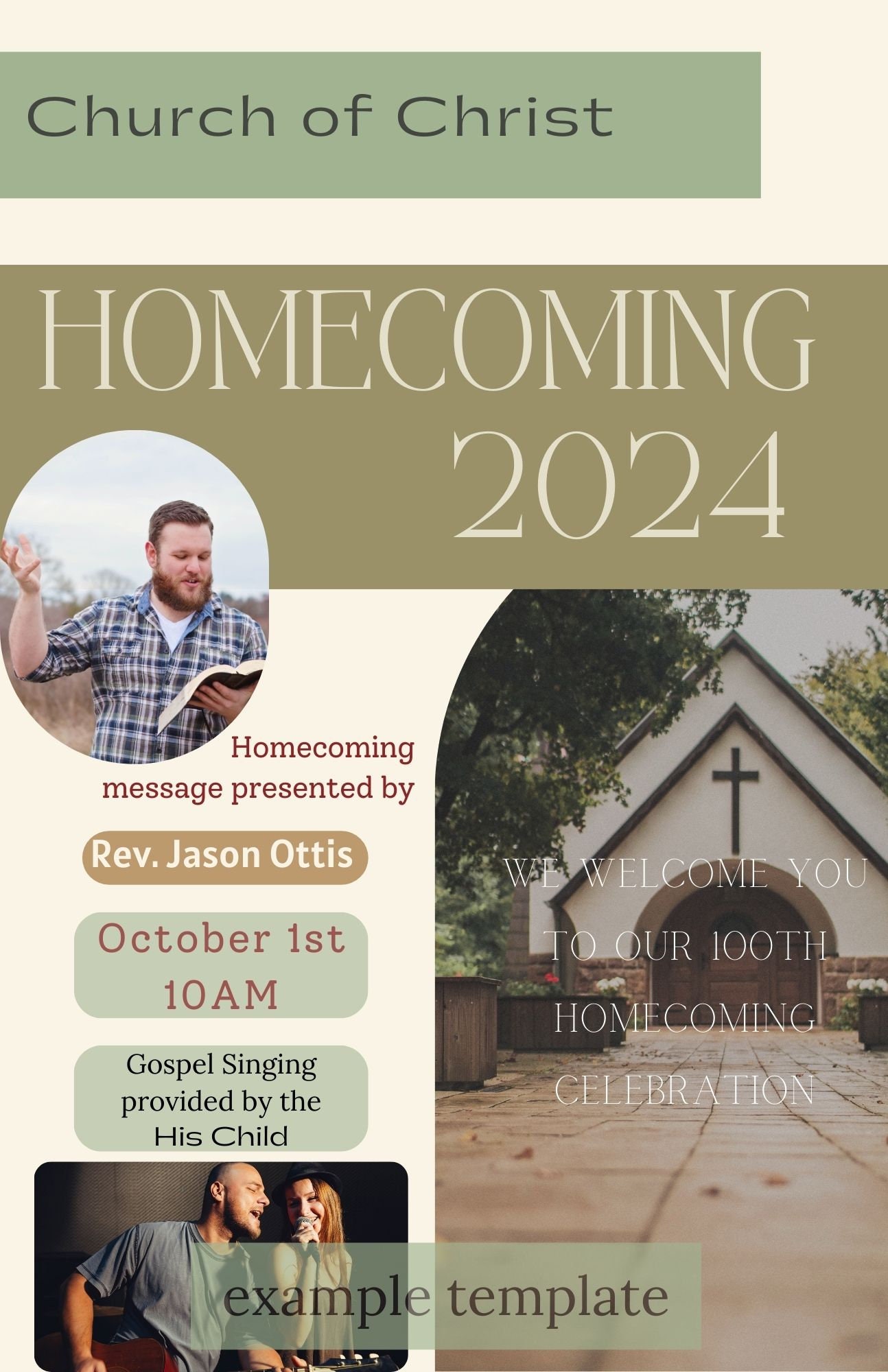 Church Homecoming Flyer| Church Events Flyer | Fall Event Flyer ...
