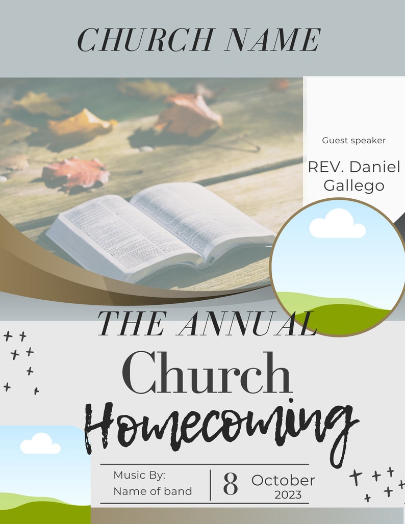Church Homecoming Flyer| Church Events Flyer | Fall Event Flyer ...