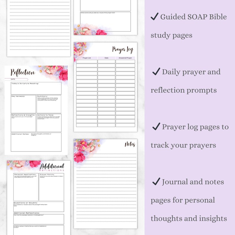 30-day Bible Study Prayer Plan Journal | Devotional Prayer Journal ...