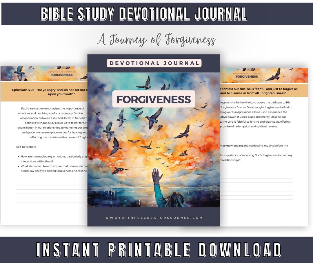 Forgiveness Bible Study Devotional Journal | Heal, Reflect & Grow ...