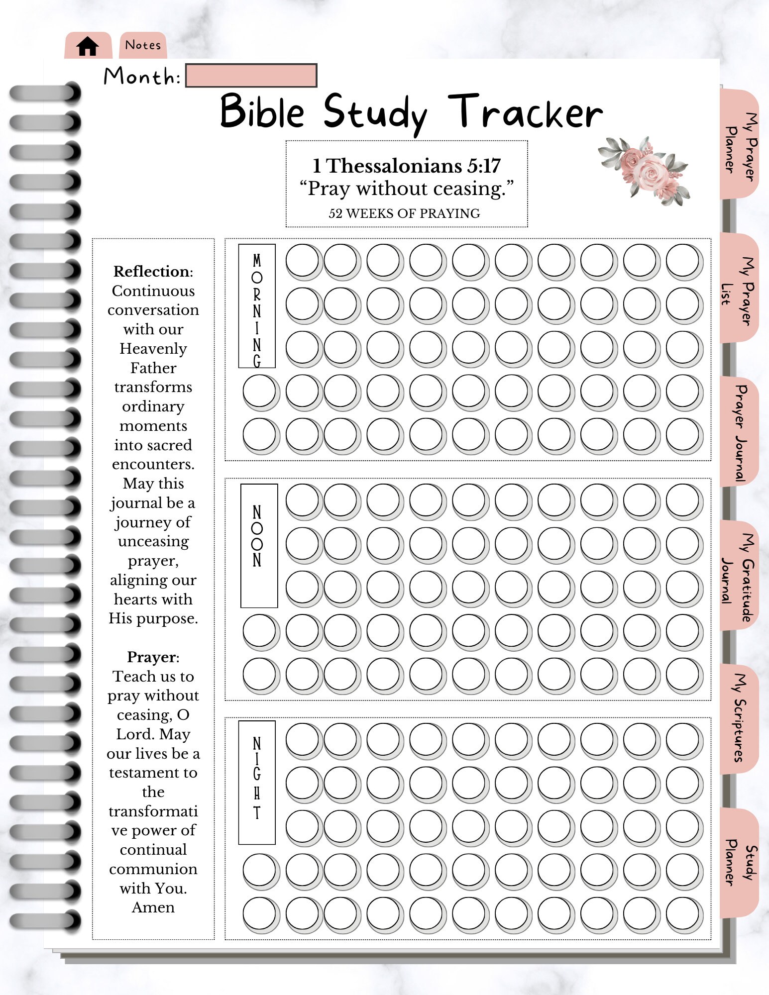 Christian Digital Prayer Planner| PLR Prayer Planner| Hyperlink Planner ...