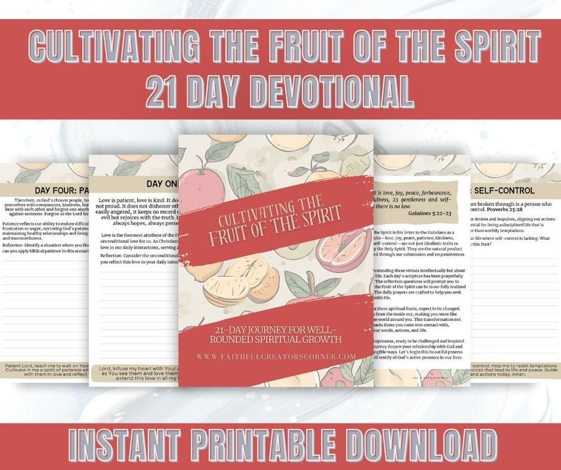 21 Days Fruit of the Spirit| Daily Blessings Christian Devotional ...