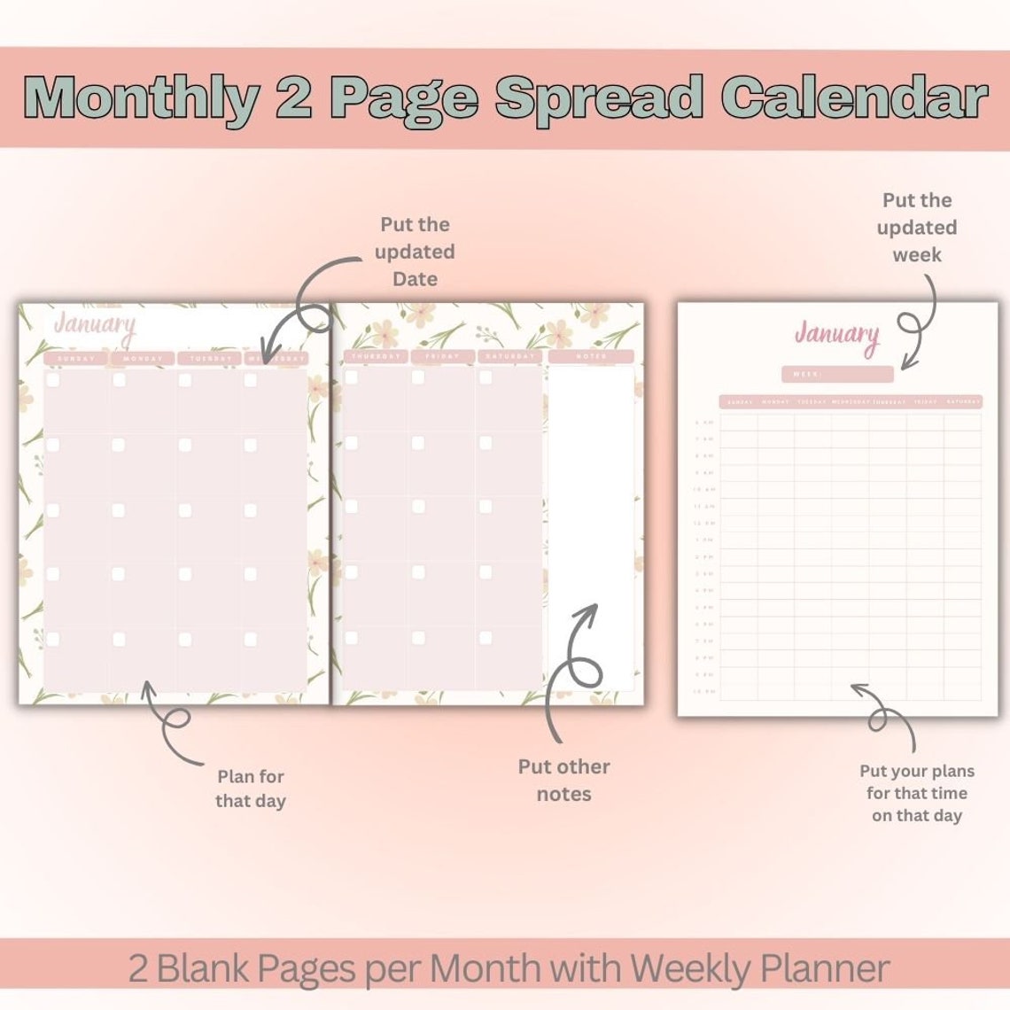 Spring Floral Journal Printable Spring Planner| Journal Prompts ...