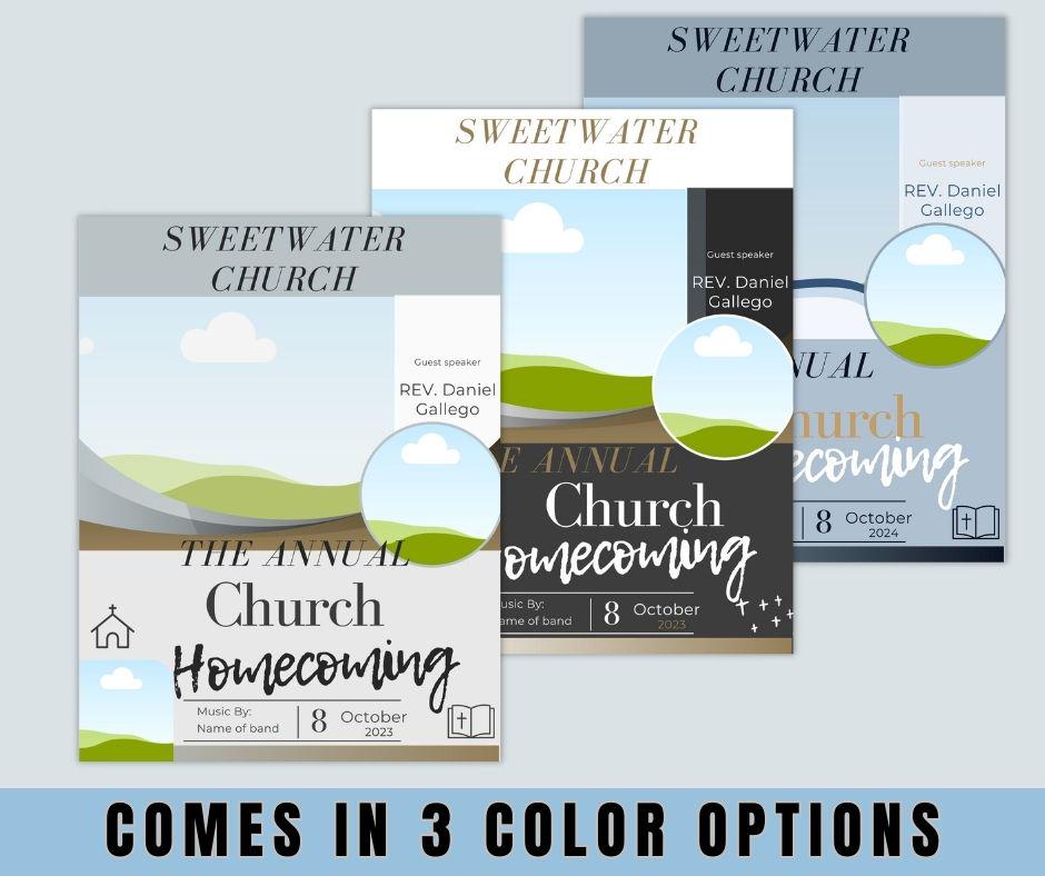 Church Homecoming Flyer| Church Events Flyer | Fall Event Flyer ...