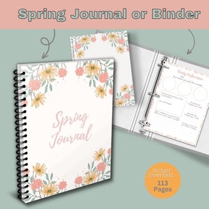 Spring Floral Journal Printable Spring Planner| Journal Prompts ...