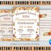 Church Homecoming Flyer| Church Events Flyer | Fall Event Flyer| PLR ...