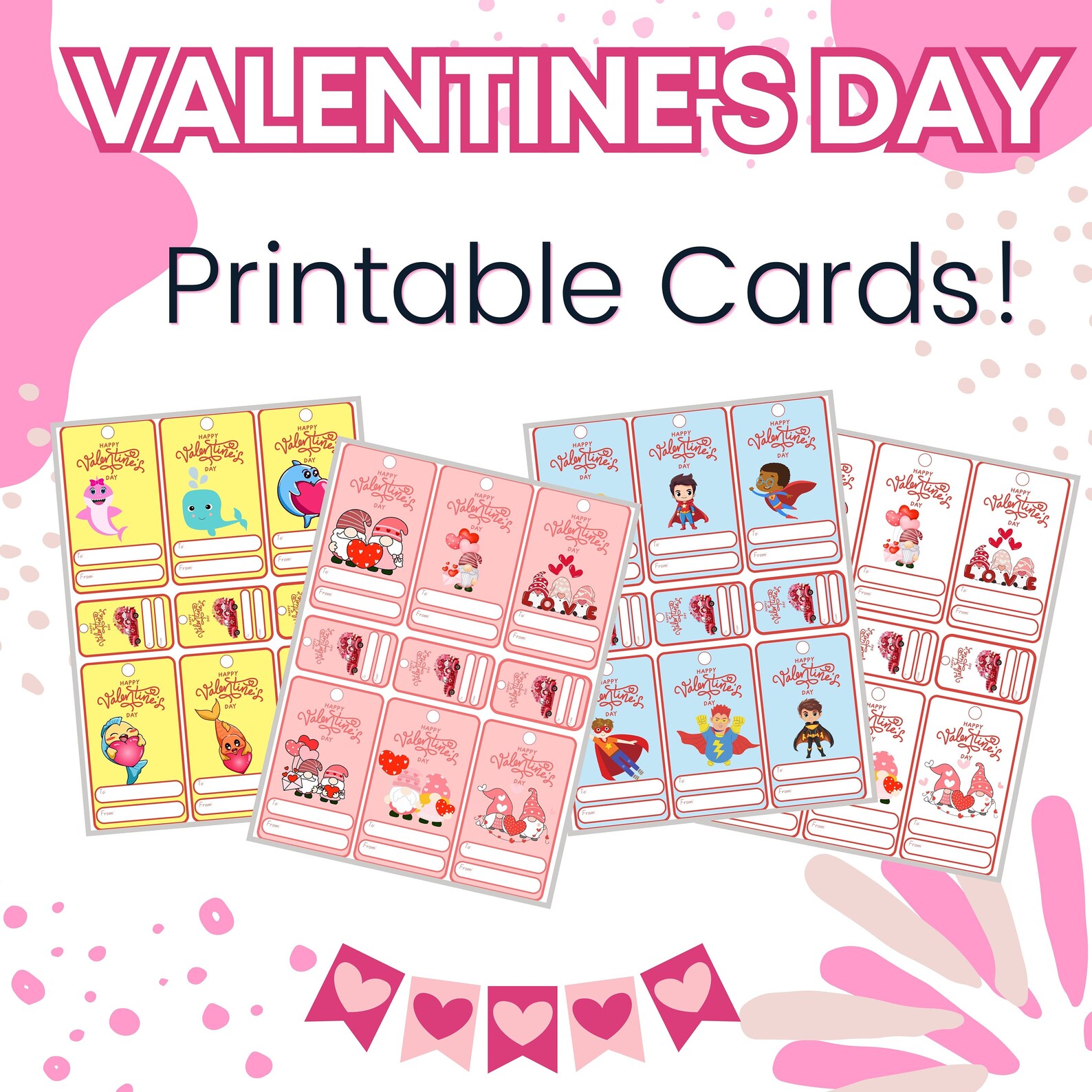 Printable Valentine Cards | Valentines Gift Tags| Valentine's Cards ...