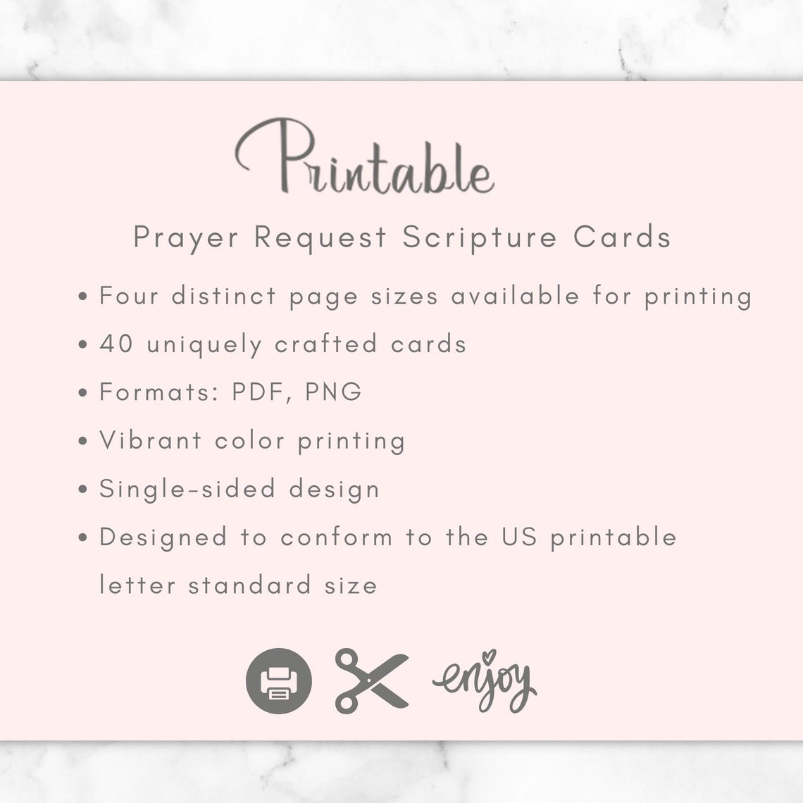 Printable Prayer Request Cards, Bible Scripture Cards, Christian ...