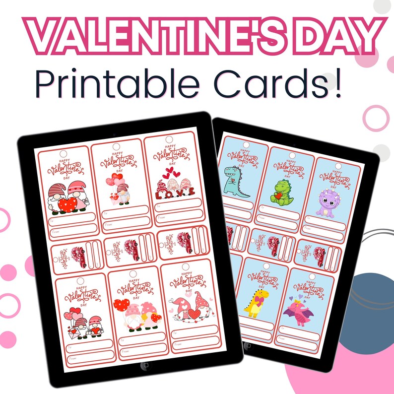 Printable Valentine Cards | Valentines Gift Tags| Valentine's Cards ...