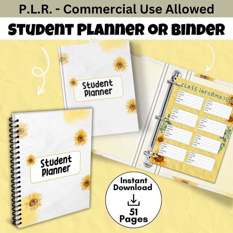 Student Planner Printable Academic Planner College Student - Etsy