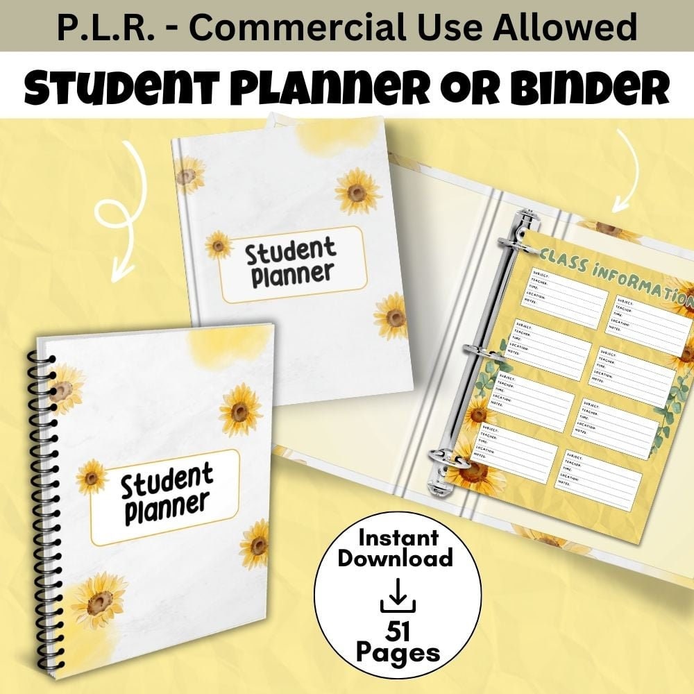 Student Planner Printable Academic Planner College Student - Etsy