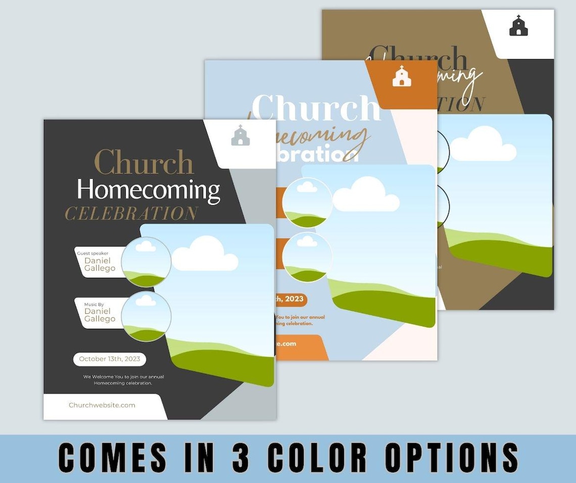 Church Homecoming Flyer| Mockup Template| Editable Template | Comes in ...