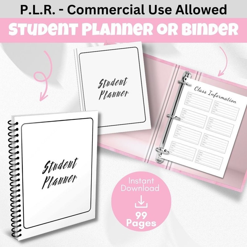 Student Planner Printable Academic Planner College Student - Etsy