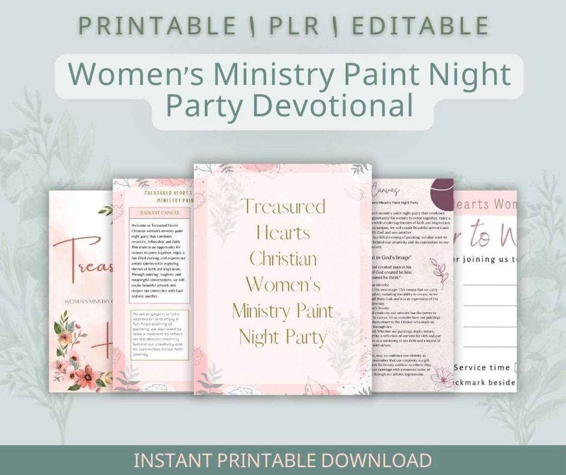 Women's Ministry Paint Night Devotional PLR L Package| Women's ...