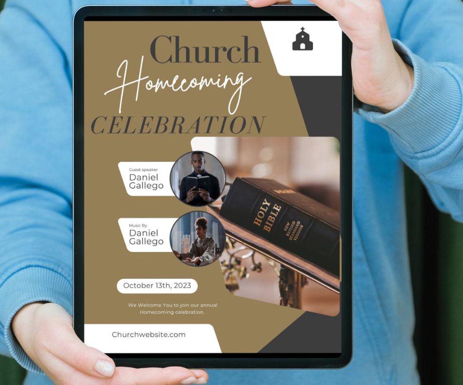 Church Homecoming Flyer Fully Editable in Canva| Editable Template ...