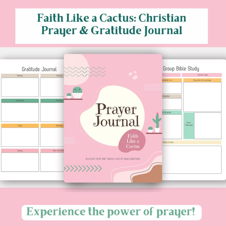 Prayer Journal Printable | Bible Study Guide | Gratitude Journal ...