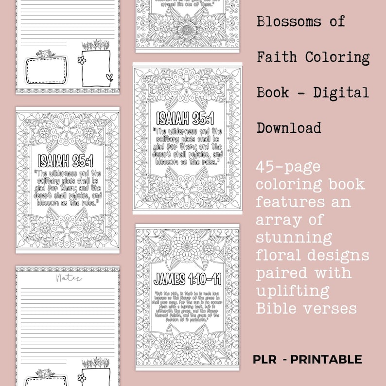 Christian Bible Verse Coloring Book | Bible Study | Women's Devotional ...