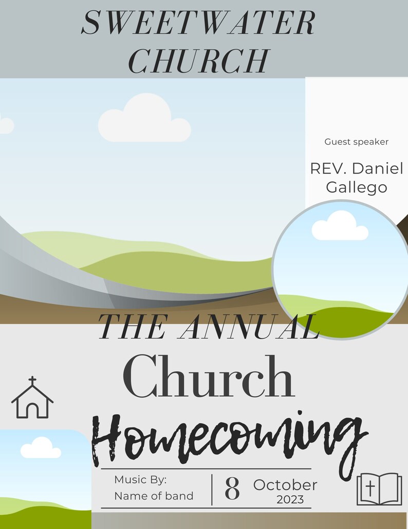 Church Homecoming Flyer| Church Events Flyer | Fall Event Flyer ...