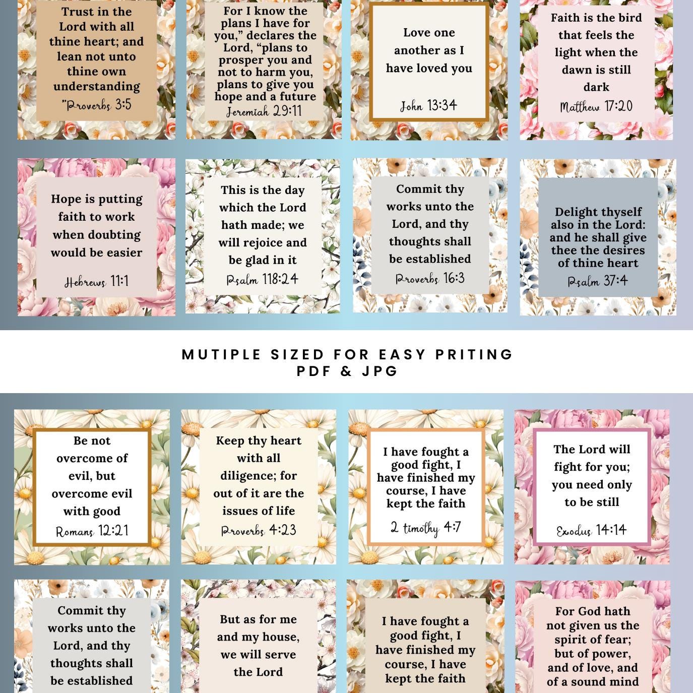 Christian Affirmation Cards | Bible Verse Affirmations | Inspirational ...