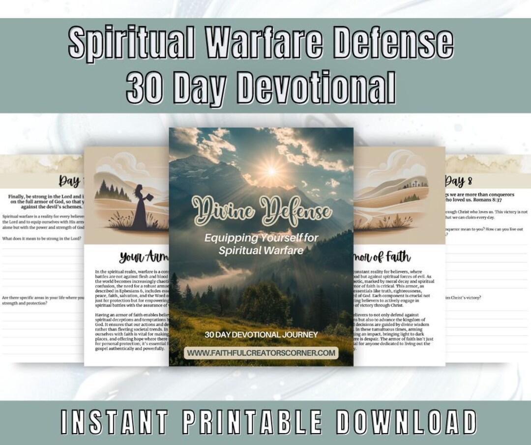 Spiritual Warfare Defense 30 Day Devotional Journal | Ministry ...