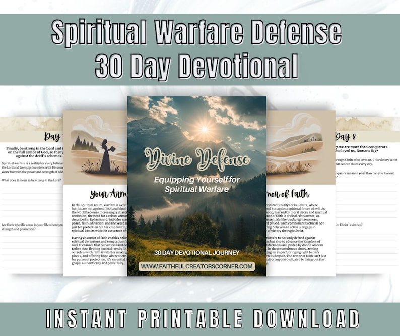 Spiritual Warfare Defense 30 Day Devotional Journal | Ministry ...
