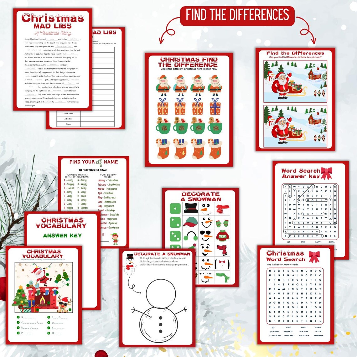 Christmas Games Bundle| 45 Printable Christmas Party Games| Holiday ...