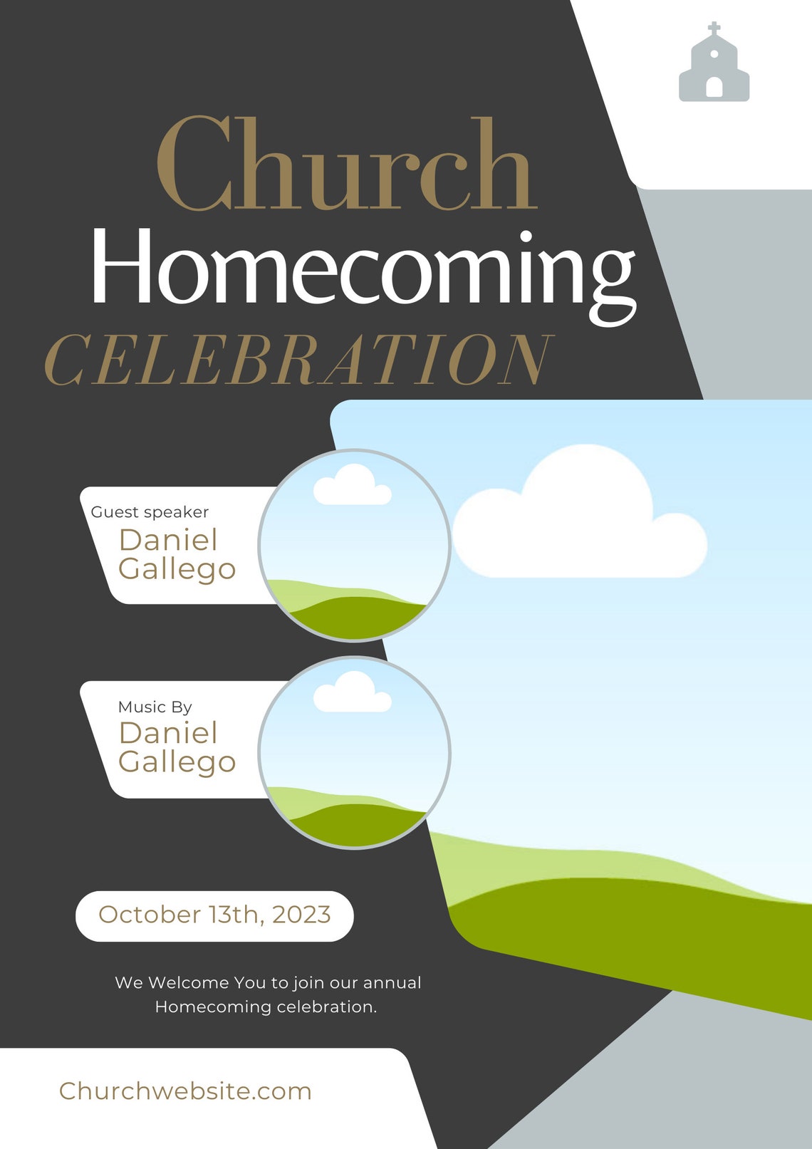 Church Homecoming Flyer| Mockup Template| Editable Template | Comes in ...