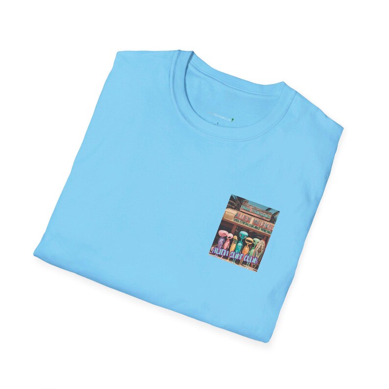 Alien Surf Club- Men's Softstyle T-shirt Baby Blue Socal Laguna Beach ...