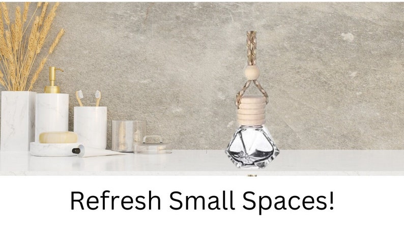 Hanging Glass Gem Car Diffuser,clear Truck Air Freshener,essential Oil Scent Potpourri ...