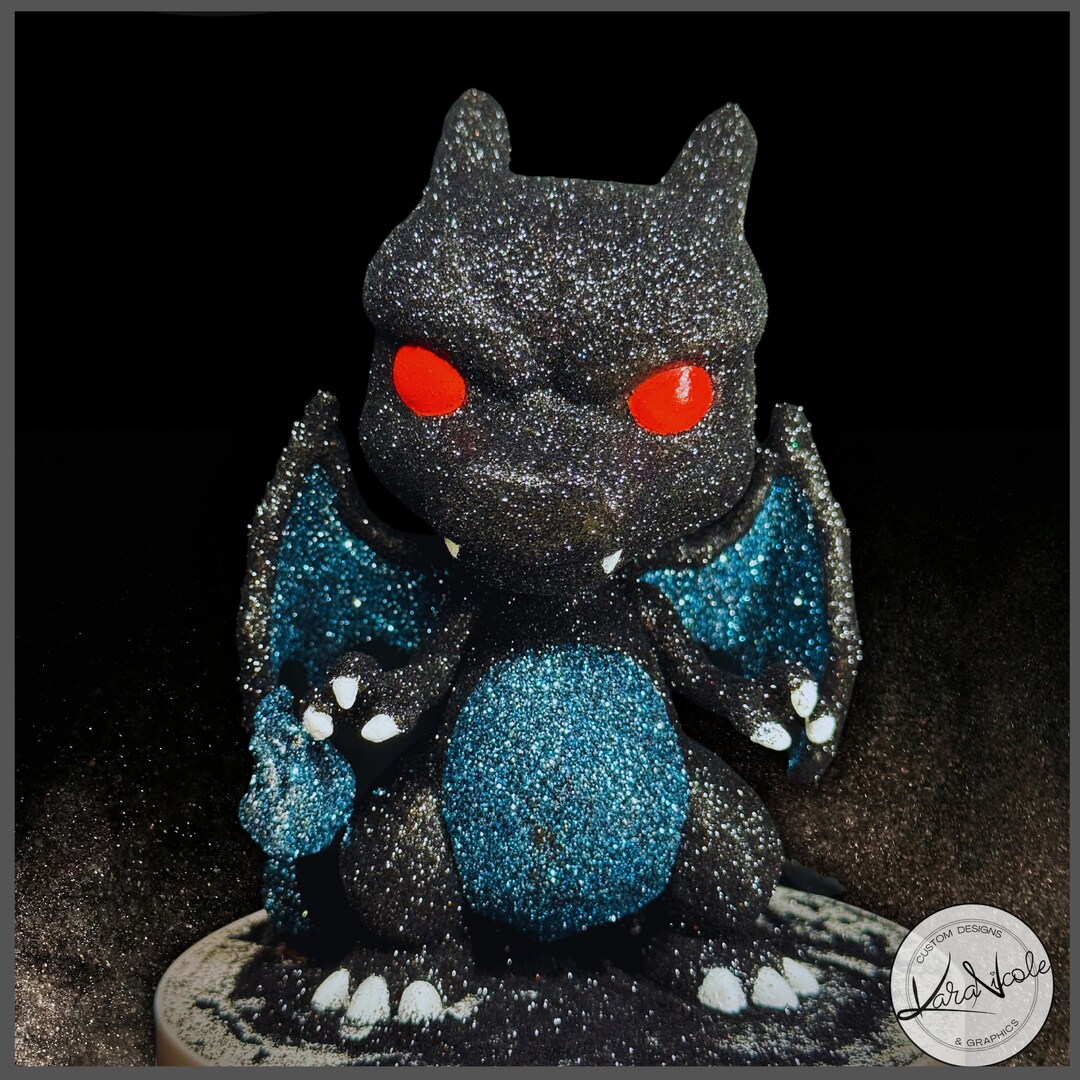 Custom Diamond Glitter: Mega Charizard X Pokémon Funko Pop - Etsy