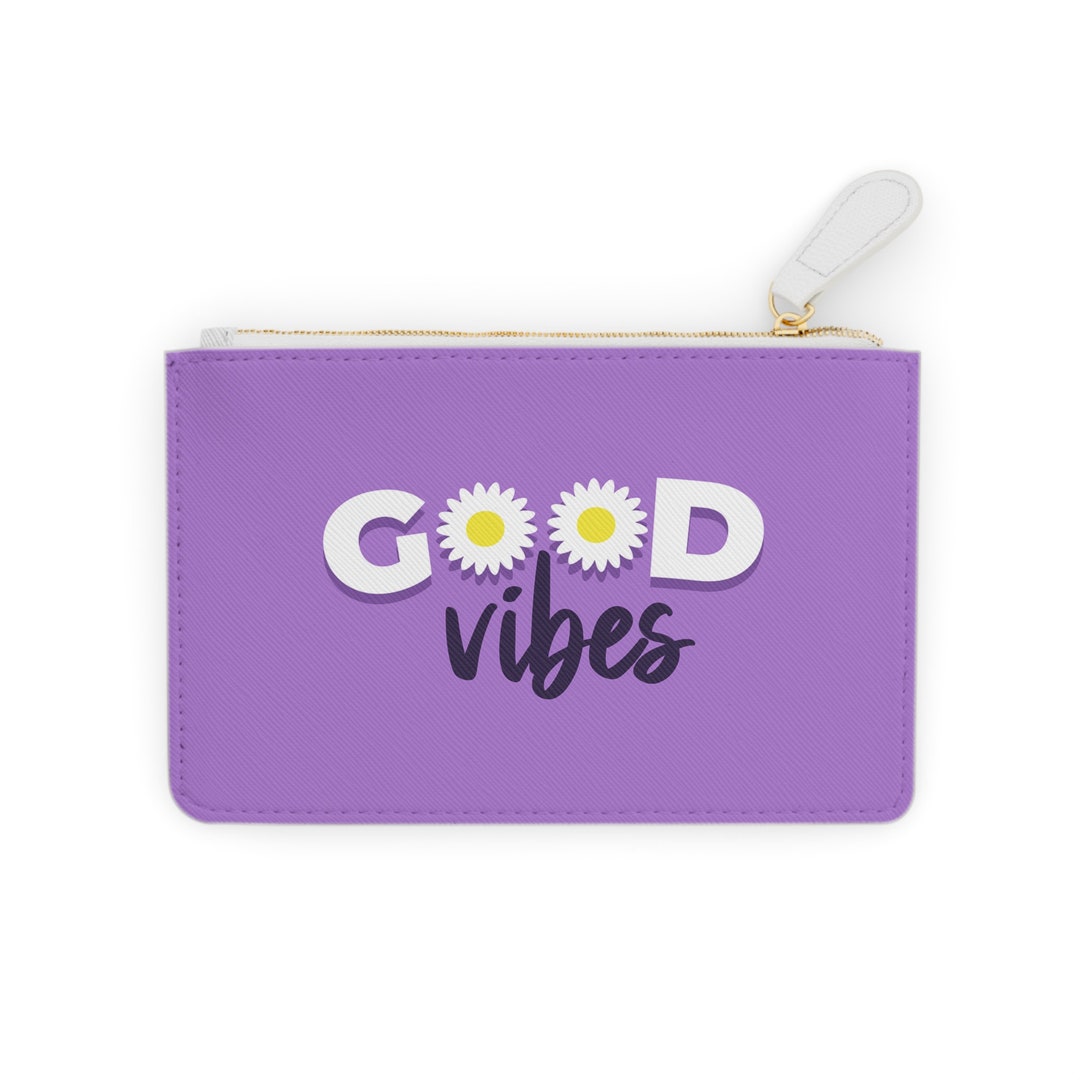 Mini Clutch Bag, Good Vibes Purse, Positive Message Clutch, Mini ...