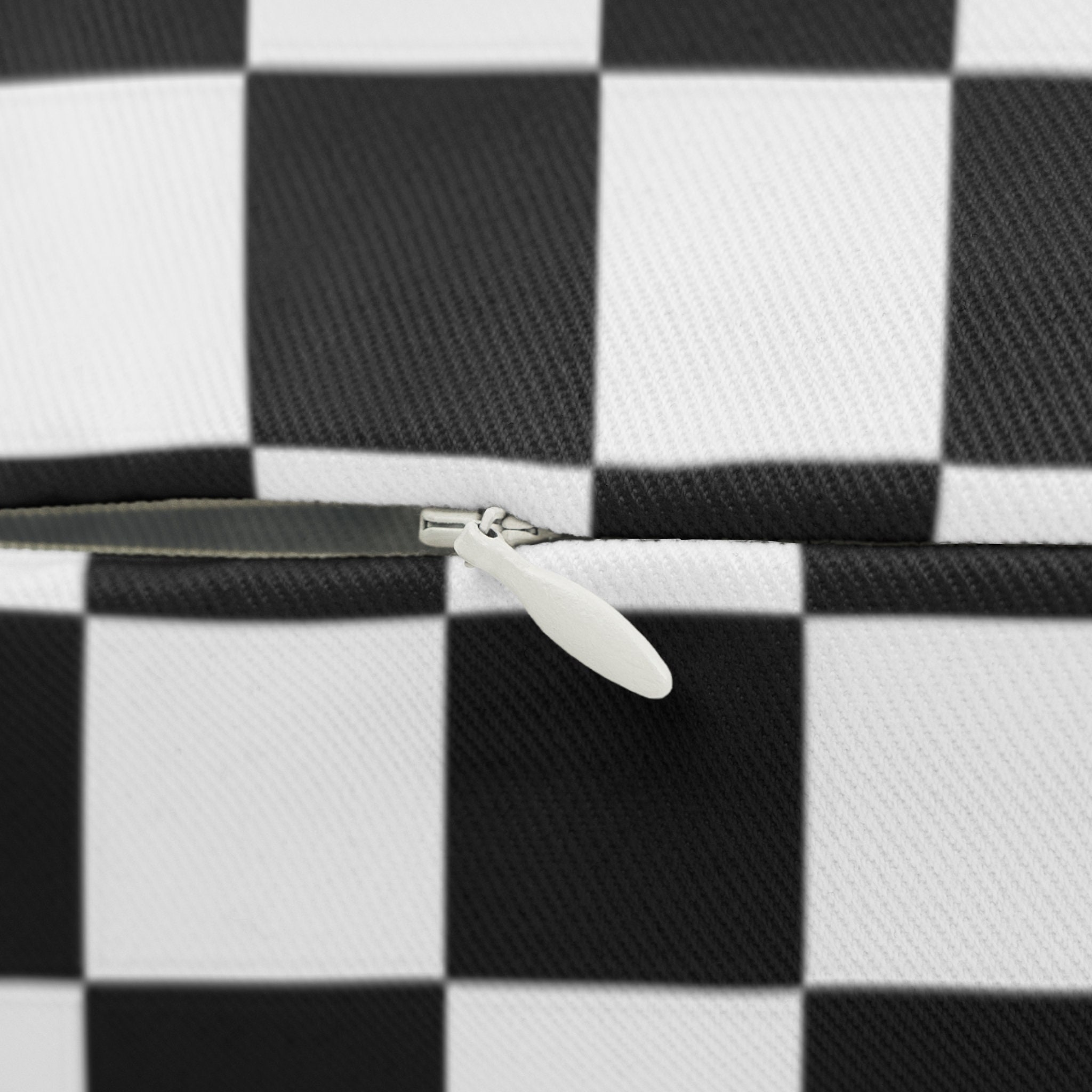 Checkerboard Lumbar Pillow, Black and White Pillow, Classic Checker ...