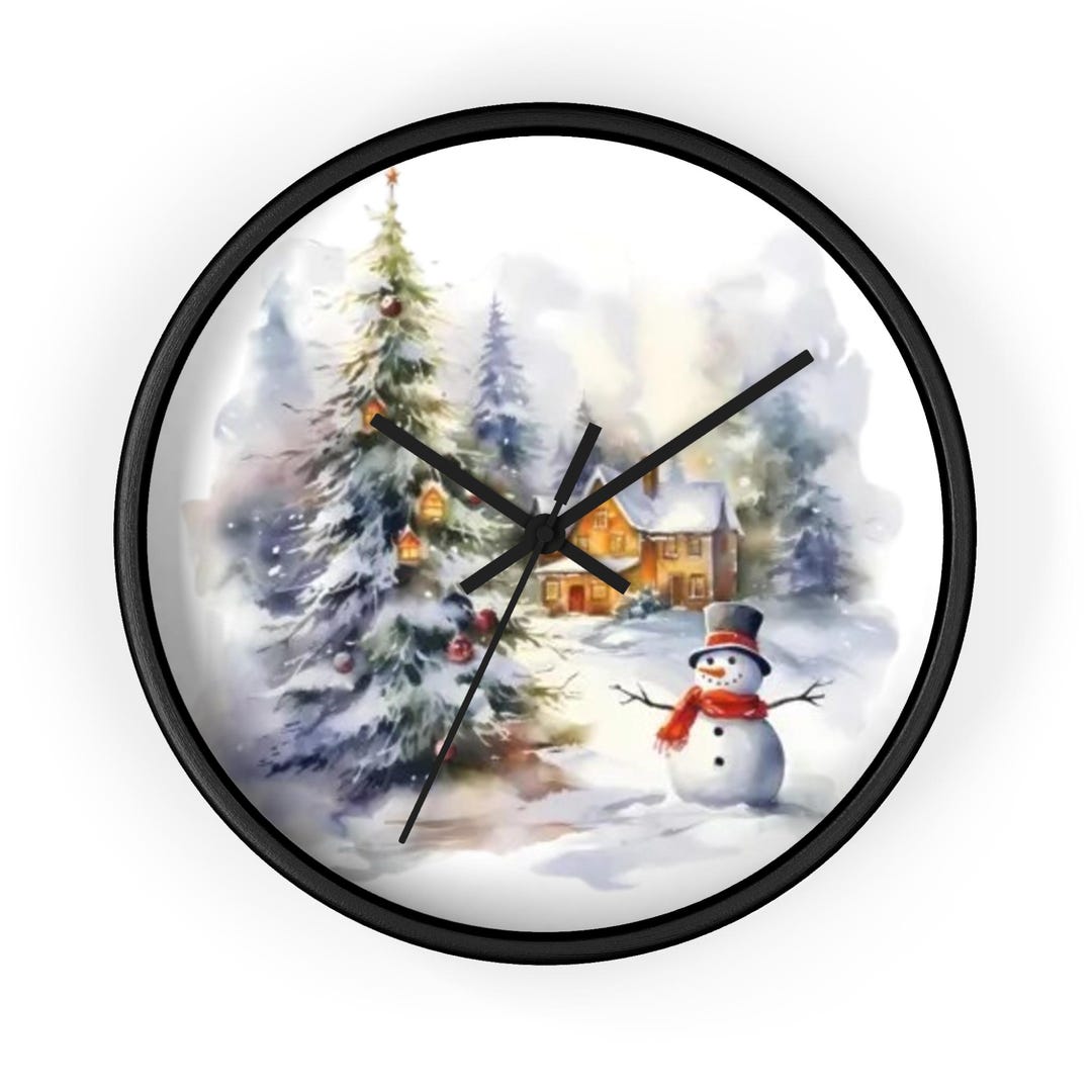 Buy Snowman Clock, Winter Wonderland Clock, Decorative Clock, Winter ...