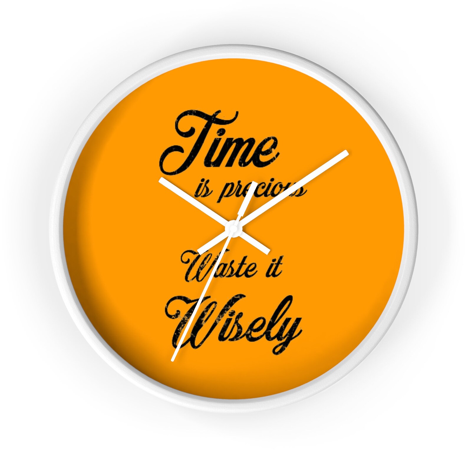 Time is Precious Wall Clock, Motivational Clock, Inspirational Wall ...
