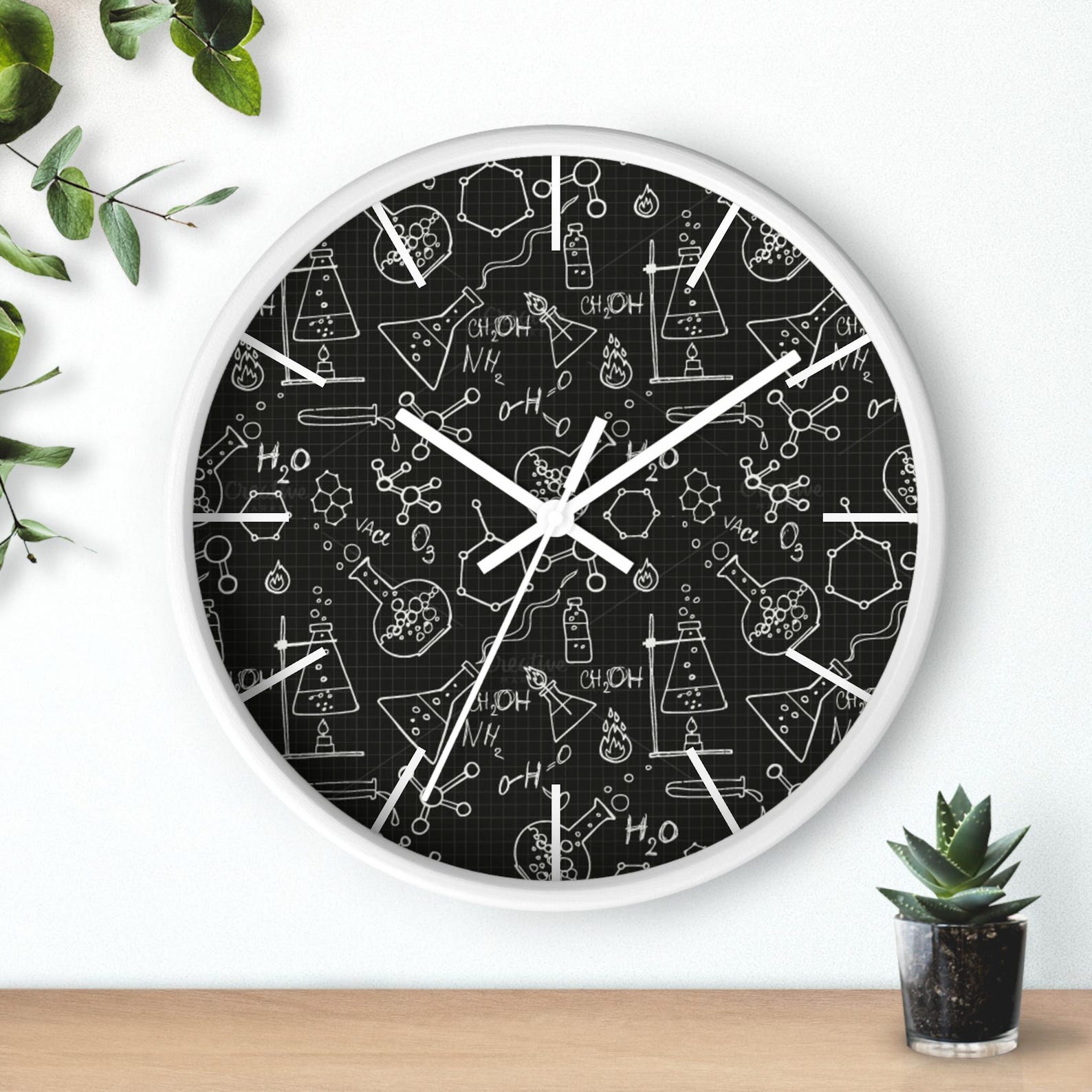 Chemistry Clock, Lab Tech Clock, Chem Lab Clock, Unique Wall Clock ...