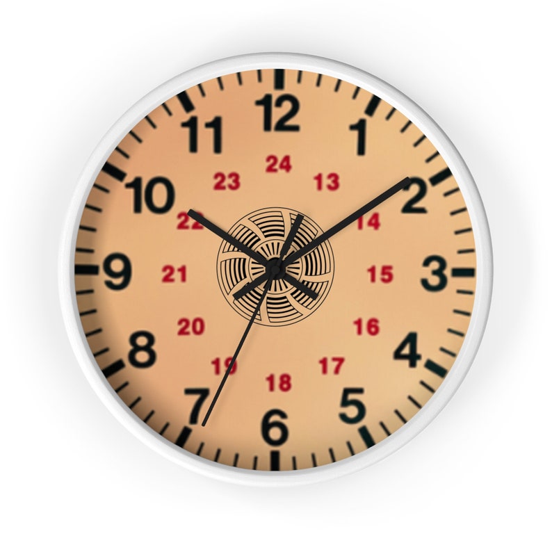 12- and 24-hour Clock, Military Time Clock, 24 Hour Military Wall Clock ...
