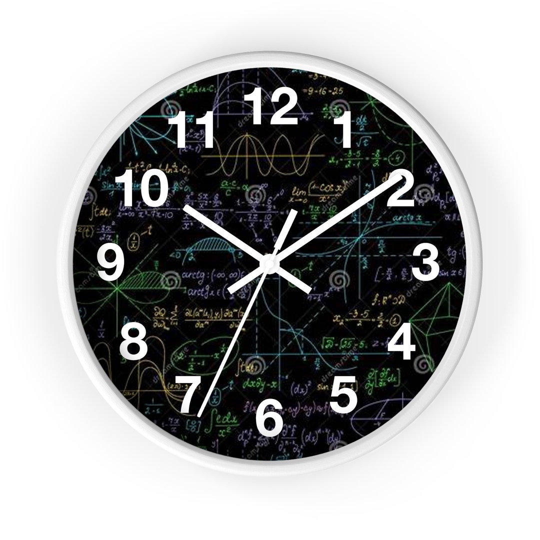 Math Clock, Math Wall Clock, Unique Wall Clock, Kids Clock, Math ...
