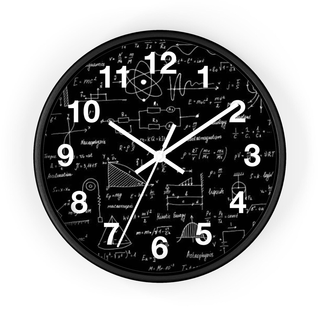 Physics Wall Clock, Science Wall Clock, Science Art Clock, Science ...